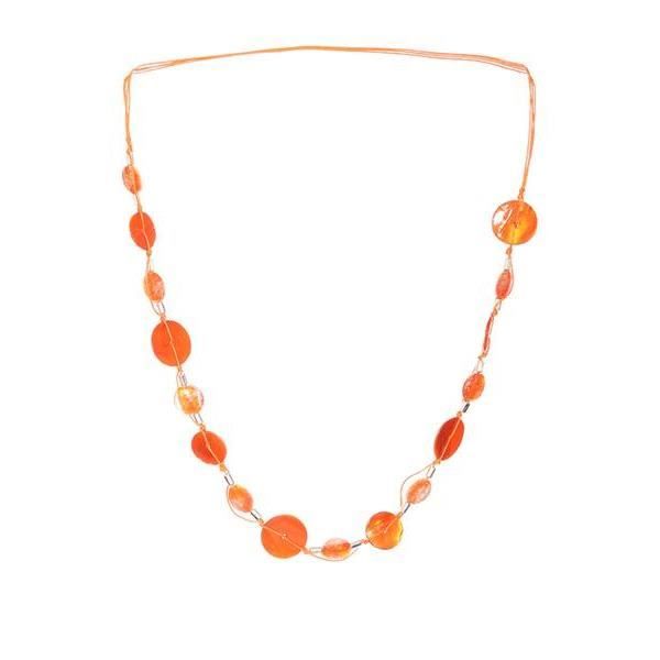 Collier orange pour femme sautoir - Cdiscount