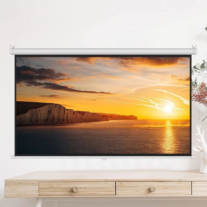 Écran de projection manuel - Écran de projection portable rétractable ...