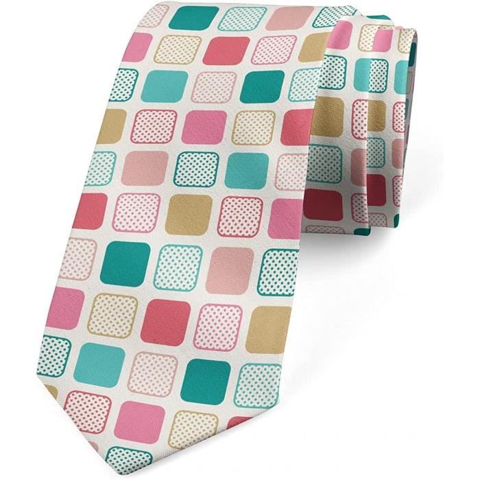 Cravate De Mariage Squircles Modernes Colorés Cravate Homme Élégante ...