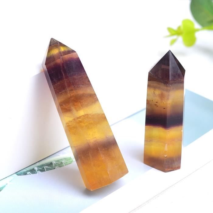 Pierre,Barre hexagonale en cristal 100% naturel, pointe de cristal ...