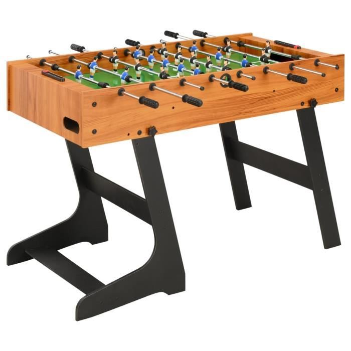 [522263] Table de Baby-foot Table de football pliante 121 x 61 x 80 cm ...