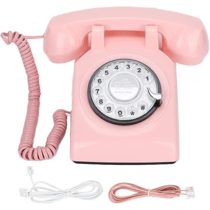 Téléphone Fixe Rétro,Téléphone Classique À L'Ancienne Des Années 1960 ...