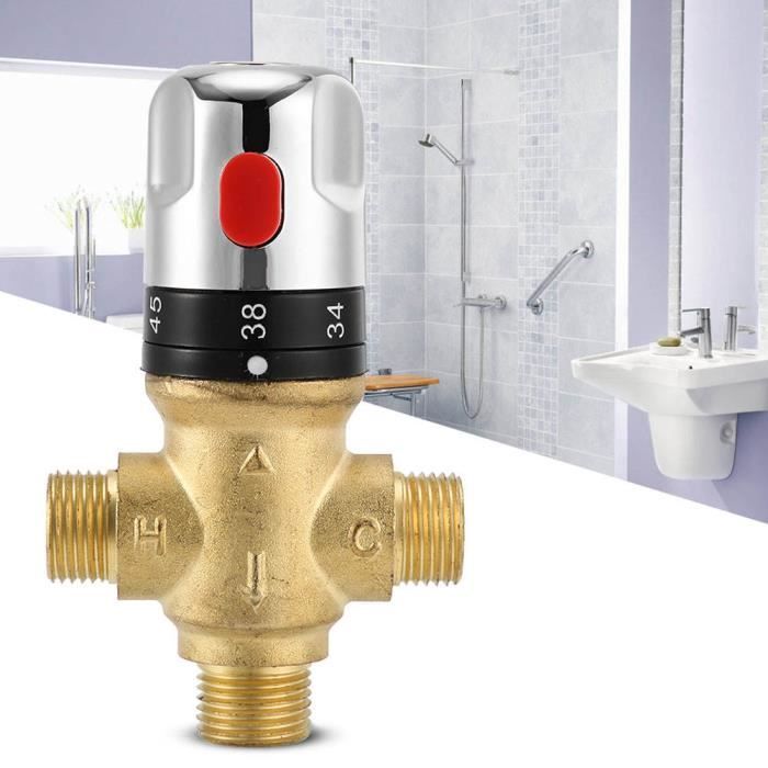 Viesurchoix© Eau Chaude Froide Vanne de melange Thermostatique Controle de la temperature du ...