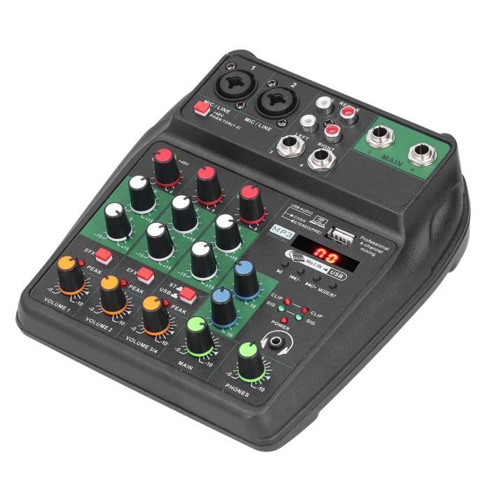 Minifinker Mini mélangeur Audio F4‑MB Mini table de mixage portable 4 ...