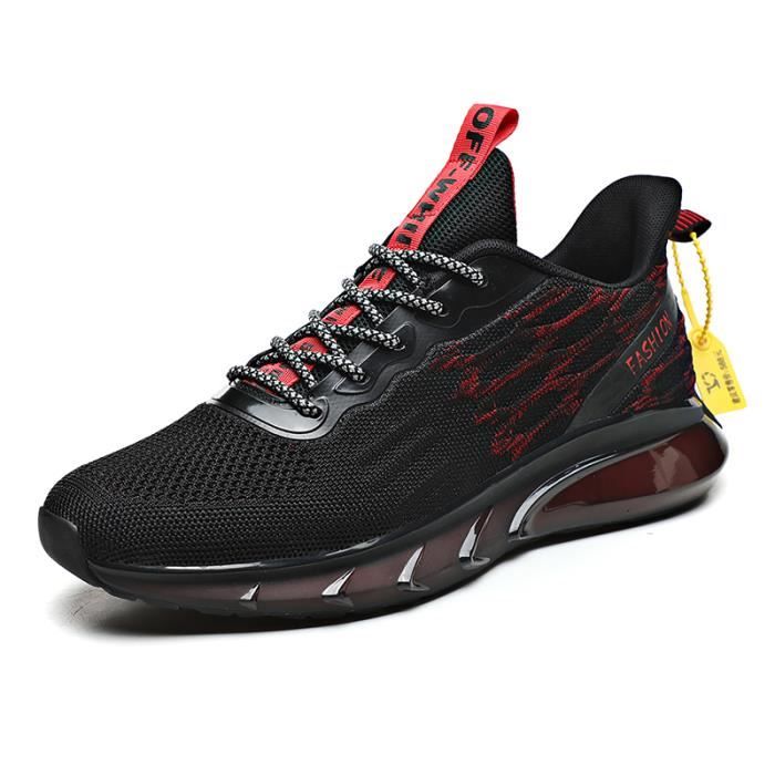 Baskets Homme Fashion Chaussures Sport Sneakers Rouge - Cdiscount ...