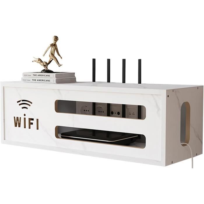Cache Box, Etagere Rangement Murale, Etagere Murale Ranger La Box Et Le Routeur Tv, Etagere Pour ...
