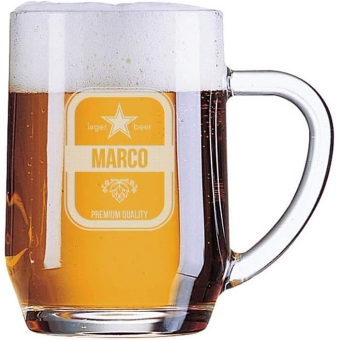 Amikado Chope de Bière gravée (Star)78 - Cdiscount Maison