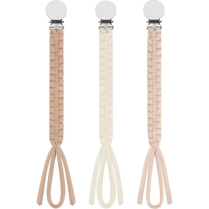 Kowlone Attache Sucette Coton Soothie Tétine Clips Tressé Porte ...