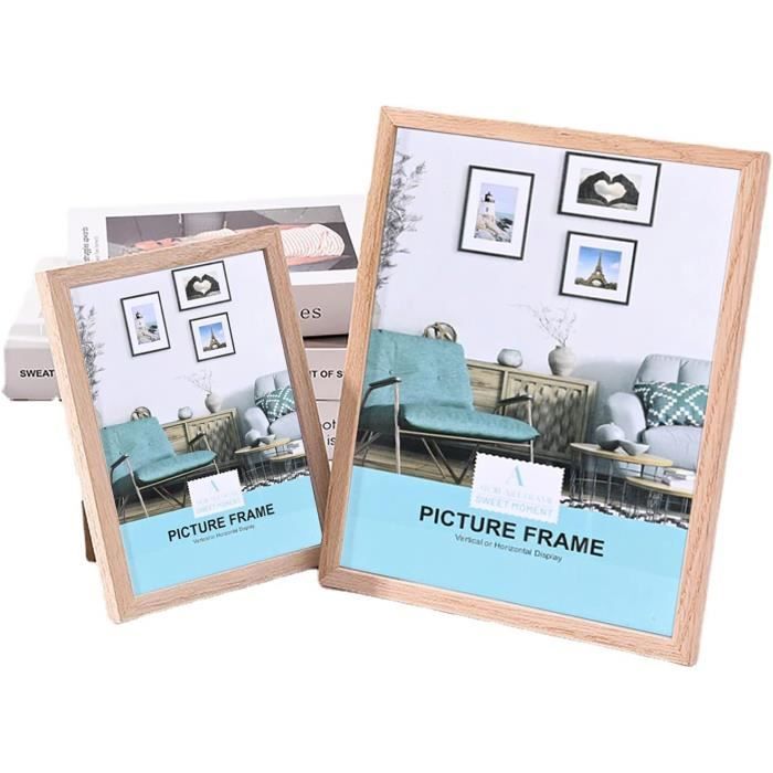 Cadre photo en bois noir A4 avec façade en plexiglas - Cadre de ...