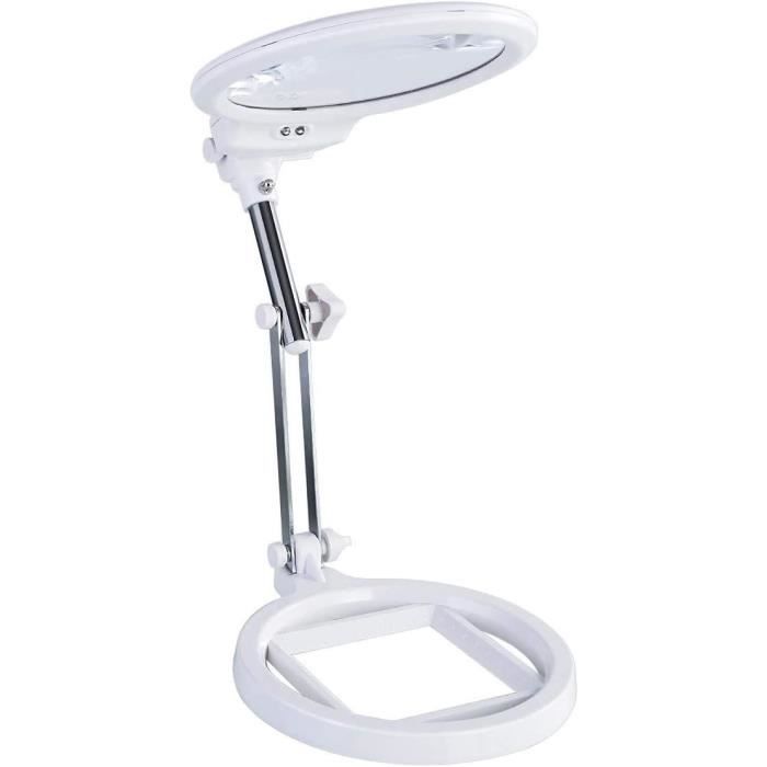 Eurobuy Grande Loupe de Bureau, 2X 6X Loupe de Table Pliante et ...