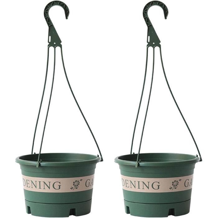 Pot de Fleurs, Suspendus Planteurs en Plastique, 1.7L Pendaison Panier ...