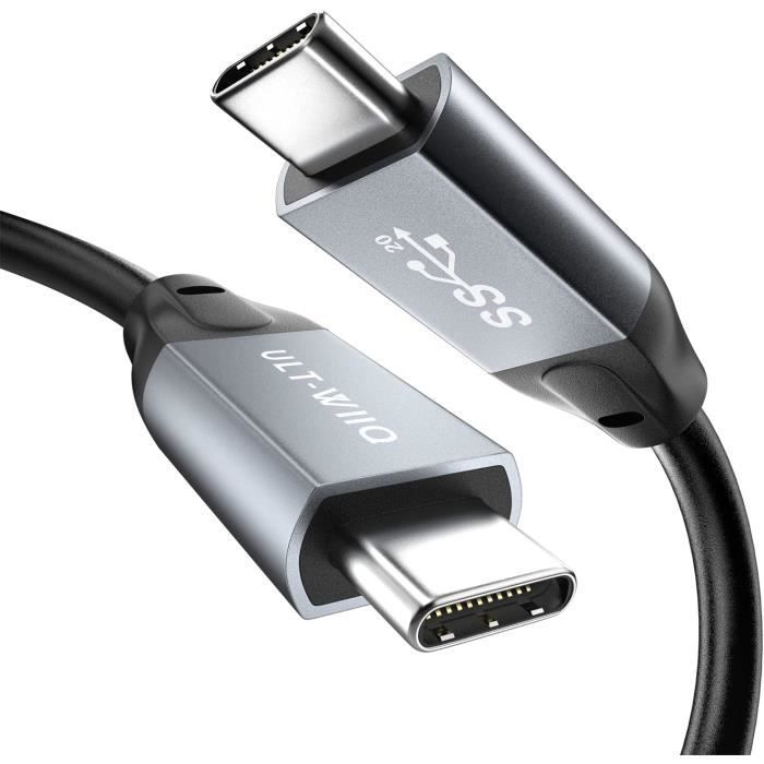 Câble Usb C 20Gbps 100W, Câble De Données Usb 3.2 Gen2X2 Ultra Flexible ...
