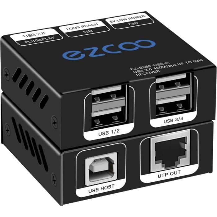 Usb Extender Ethernet 4 Ports Usb Over Extender Cat5E Cat6 Usb Rj45 ...