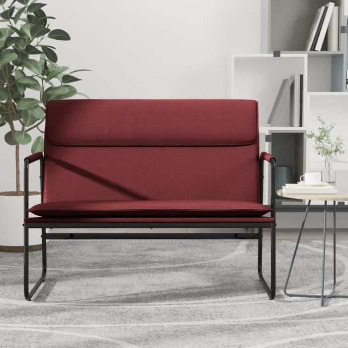 BIB Banc Rouge bordeaux 100x64x80 cm Similicuir Haute Qualité ...