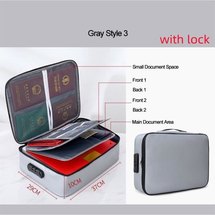 BOITE DE RANGEMENT - BAC DE RANGEMENT,Gray3 with lock--Sac de rangement ...