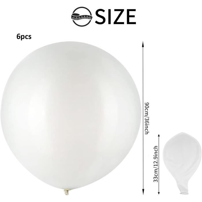 6 Pièces Ballon Géant Gonflable En Latex, 36 Pouces Grand Ballon Helium ...