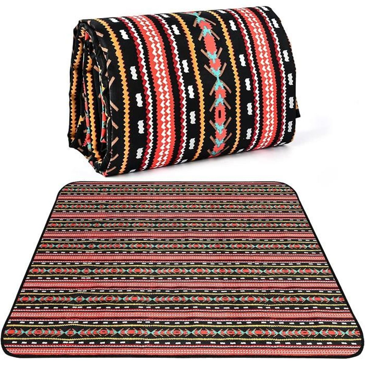 Couverture Pique Niques ,Tapis de Plage Anti Sable, Portable, Pliable ...