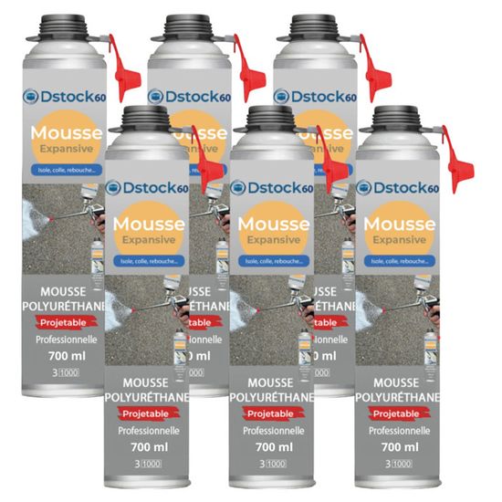 Mousse expansive polyuréthane projetable – 700 ml - Cdiscount Bricolage