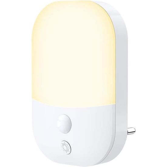 Veilleuse LED, Veilleuse Prise Electrique avec 5 Niveaux Luminosités et ...