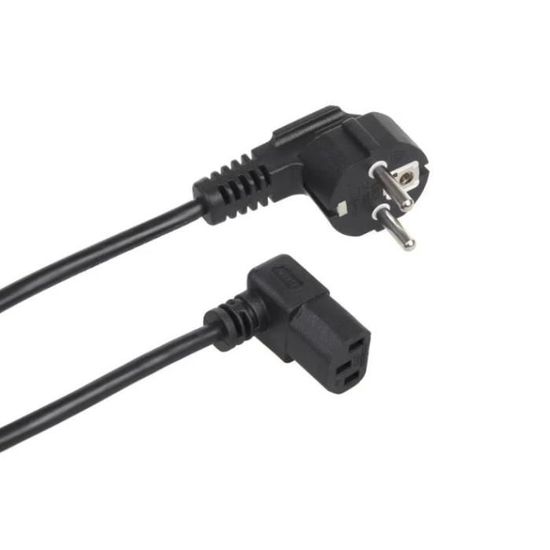CABLING® Cordon d'alimentation 1,5 m noir avec prise de courant ...