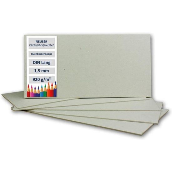 Lot De 10 Cartons De Reliure, Format Din Long, Épaisseur : 1,5 Mm (0,15 ...