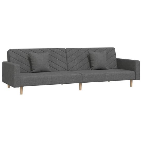 BONNEVIE® SOFA convertible - Canapé-lit à 2 places avec deux oreillers ...