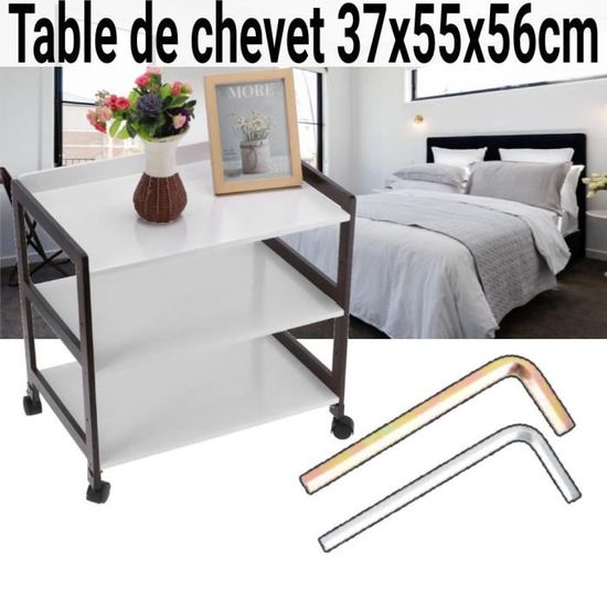 Table de chevet en bambou 3 couches de rangement Table côté canapé à ...
