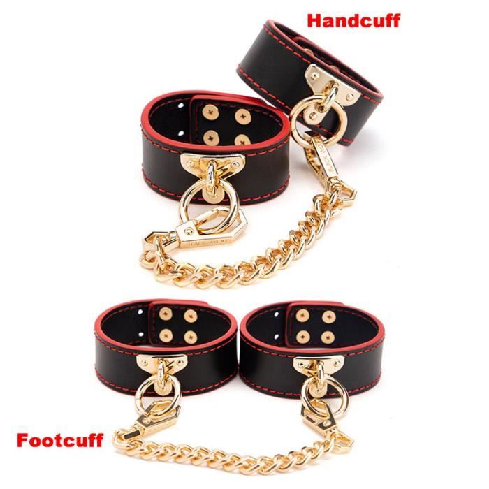Nouveau Sexy Réglable En Cuir Véritable Menottes Cheville Restrictions