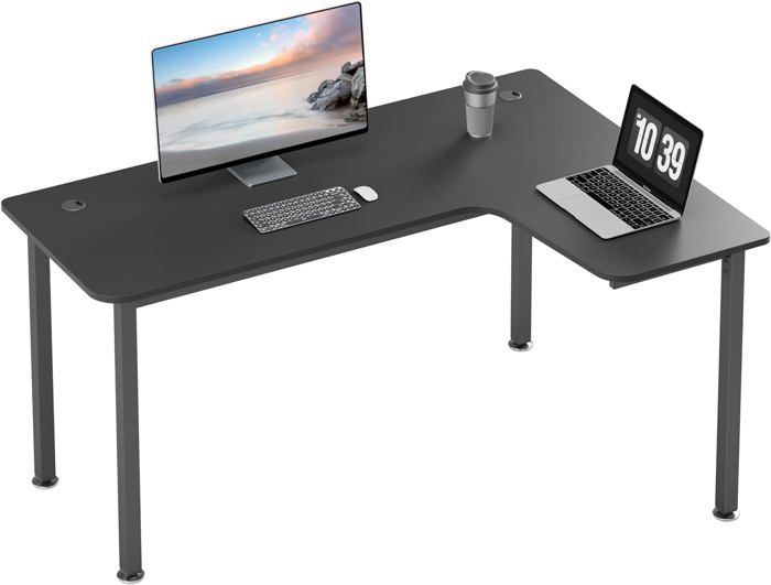 Bureau D'Angle 155X110Cm Bureau Gaming Angle En Forme L Bureau ...