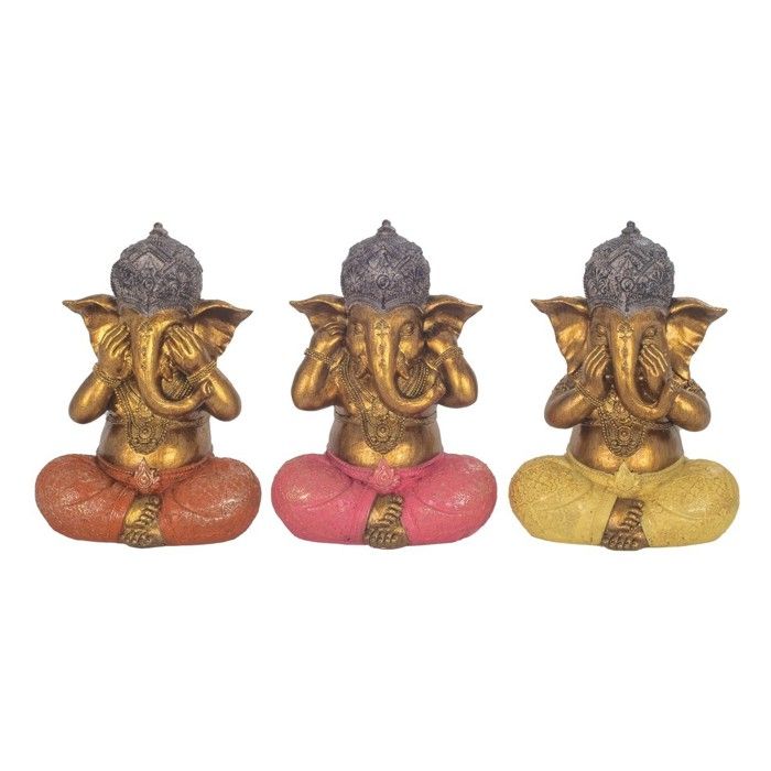 GANESH Statue Set de 3 Décoration de la Sagesse rien vu, rien dit, rien ...