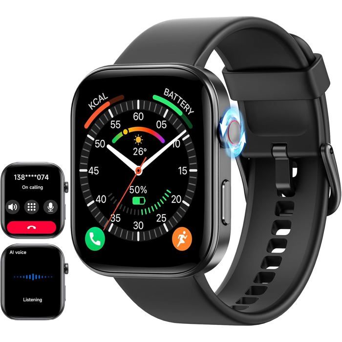 Aeac Smartwatch Homme Femme 1.99 Pouces AMOLED Appels Bluetooth Sport ...