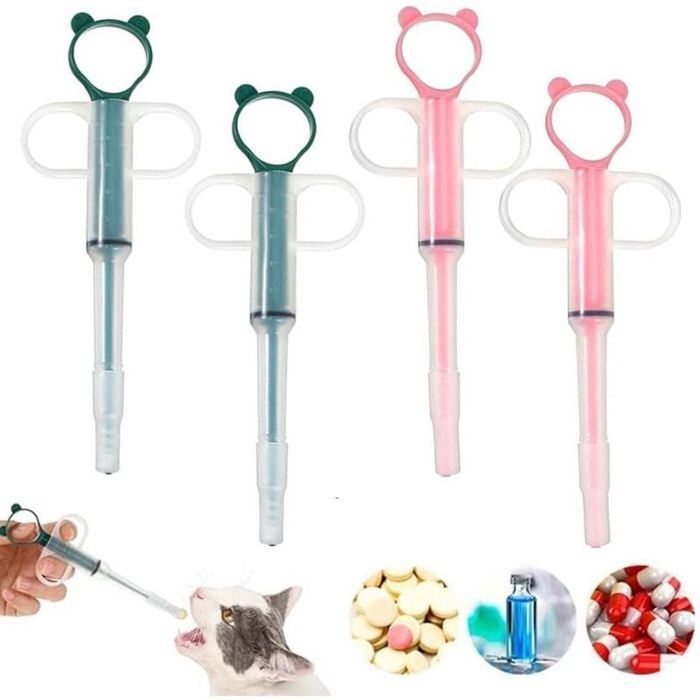 4 Pcs Lance Pilule Chat Pet Pill Dispenser Seringue Pour Animaux De ...