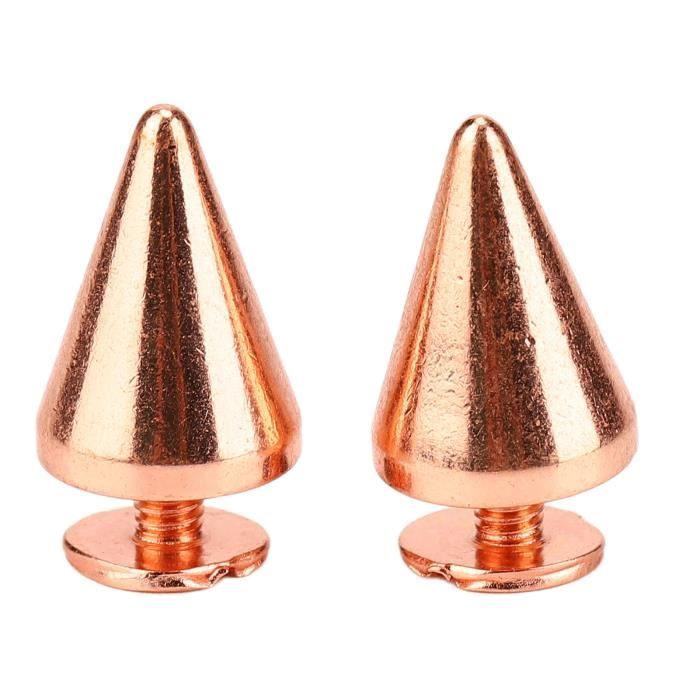 Rivets En Cuir 100 Ensembles Punk Cone Spikes Goujons Galvanoplastie Or ...