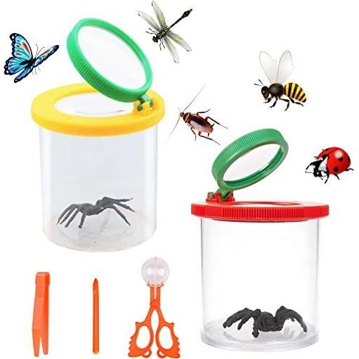 Kit de capture d'insectes - Enfant - Portable - 3 pièces - Boîte à ...