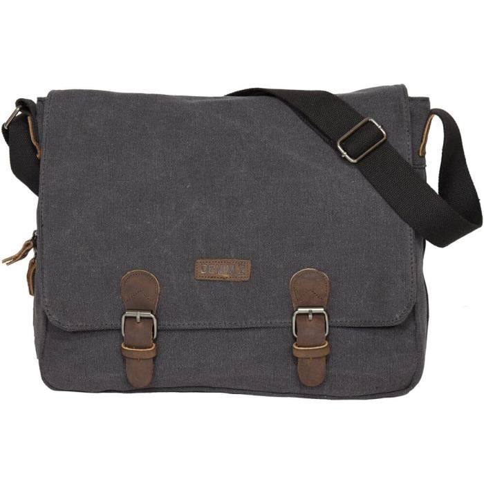 Besace Toile Homme Bandoulière Format A4 - Besace Toile Femme ...