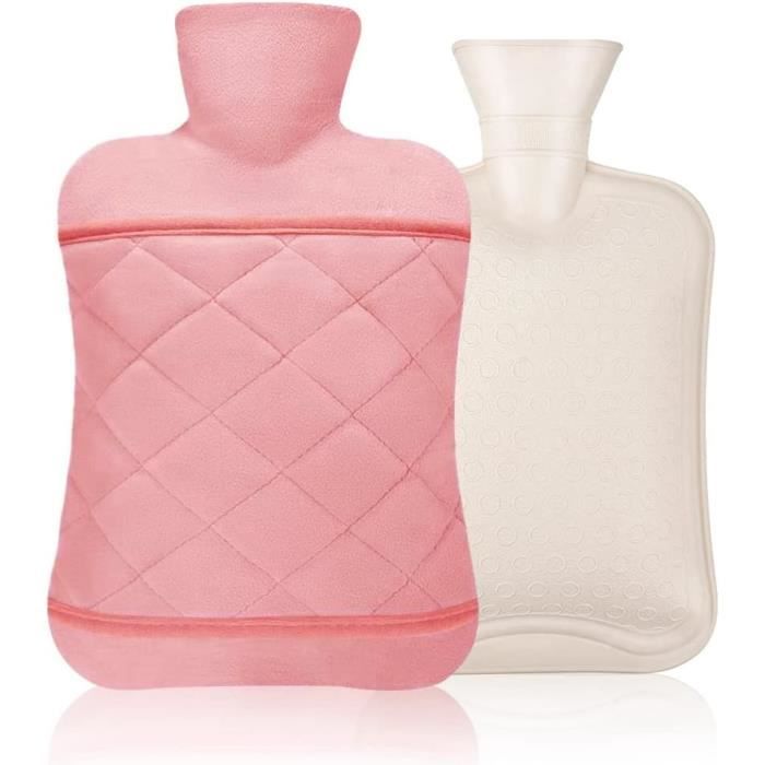 Bouillotte Eau Chaude 2L, Bouillotte Avec Housse Douce Peluche Amovible ...