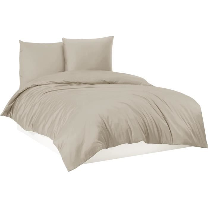 Parure De Lit 100 % Coton - 135 X 200 Cm - 155 X 220 Cm - 200 X 200 Cm ...
