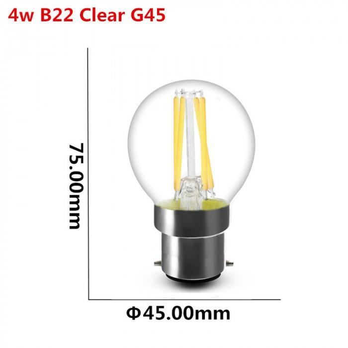 Version Clear G45 4W B22 - Pas de - Blanc doux - B22 Led Ampoule ...