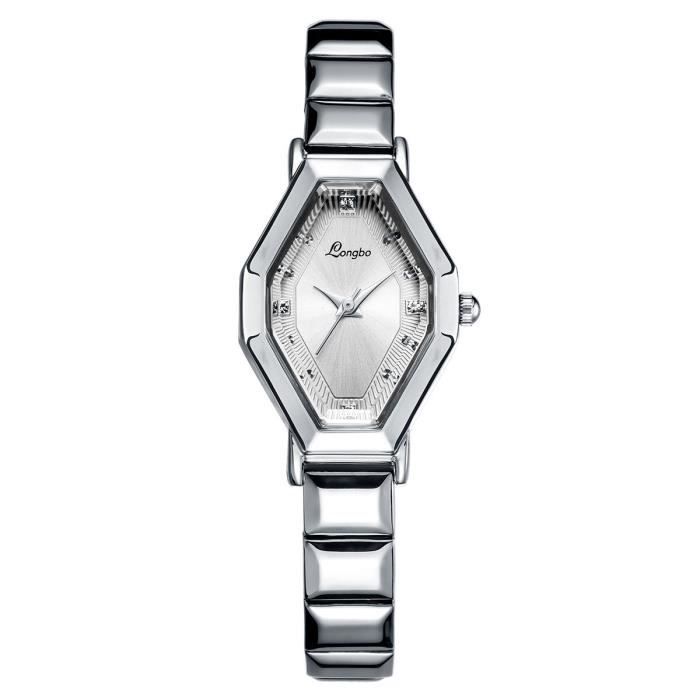 Longbo Diamond - Montre Femme - Ceinture Etoile en Acier Inoxydable ...