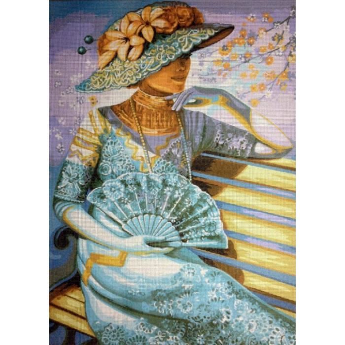 Broderie À La Main Bricolage Ensemble Kit Canevas Au Demi Point De ...