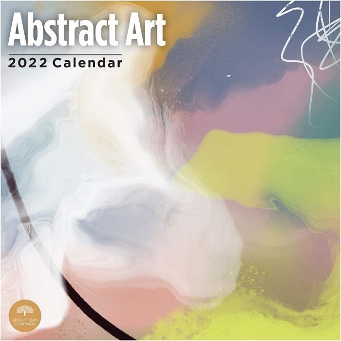 Calendrier mural 2022 Art abstrait par Justin Victoria par Bright Day - 30,5 x 30,5 cm A90 ...