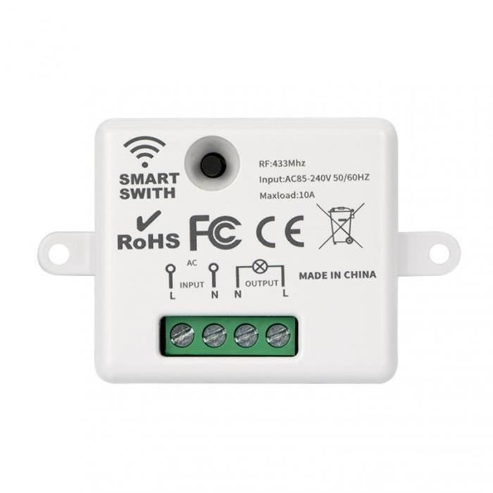Interrupteur RF - Mini Interrupteur Wifi, Rf 433mhz, Avec Bouton ...
