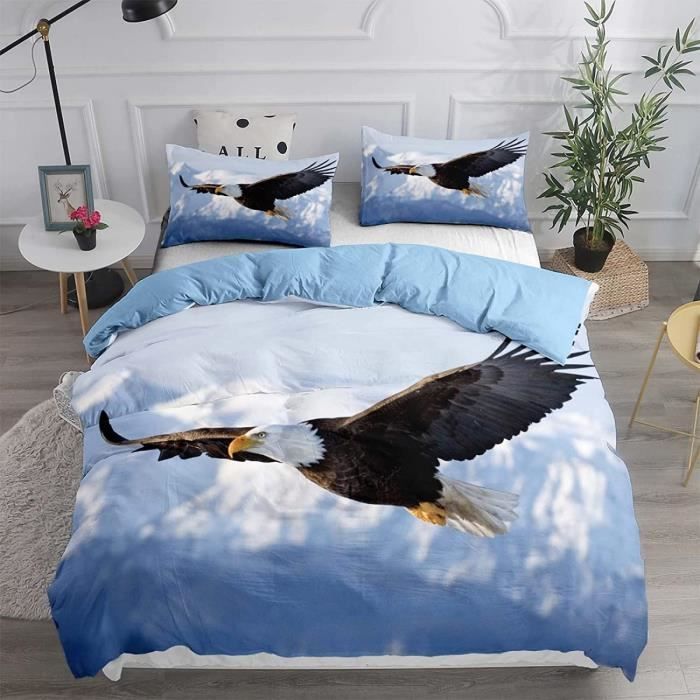 Housse de Couette 150x200 Aigle, Microfibre 3D Imprimée Aigle Parure de ...