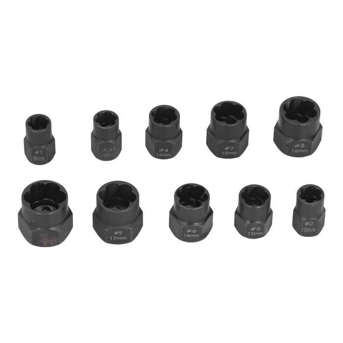 EJ.life douille d'extracteur d'écrou 10 pièces ensemble de dissolvant d ... EJ.life douille d'extracteur d'écrou 10 pièces ensemble de dissolvant d ...