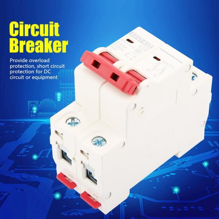 Disjoncteur Miniature Circuit Breaker 2P DC 500V 16A DZ47-63Z-2P Mini Circuit Breaker Leakage ...