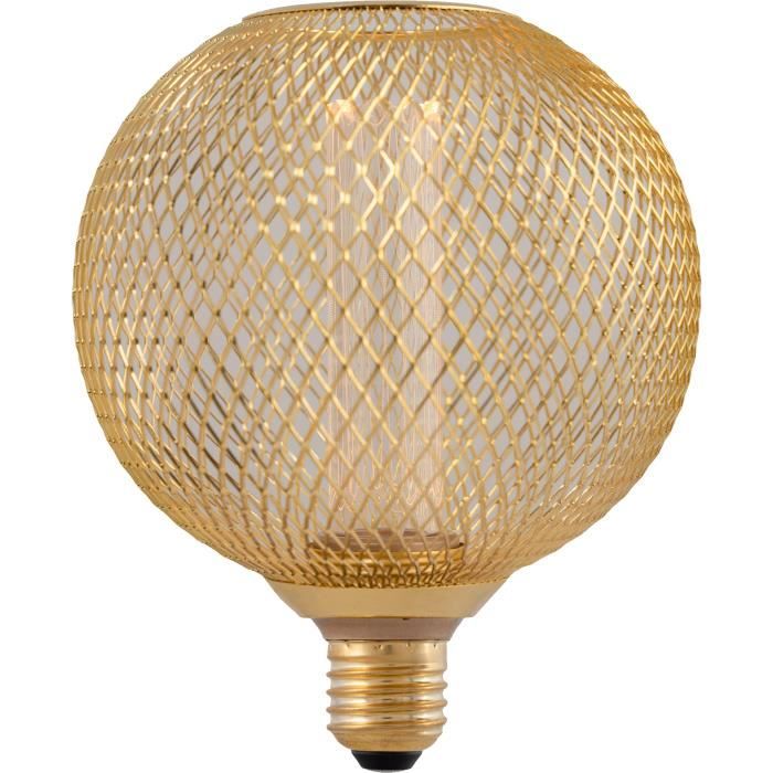 Ampoule LED Design - KAZE - AKI-CAGE Métallique Doré - E27 - 3,8W ...