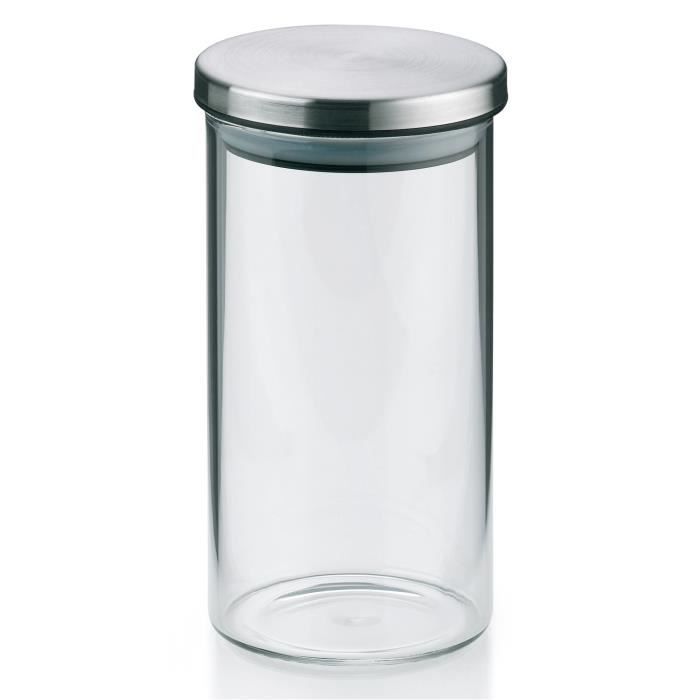 Bocal hermétique en verre avec couvercle en inox Vorratsdosen-0.35L ...