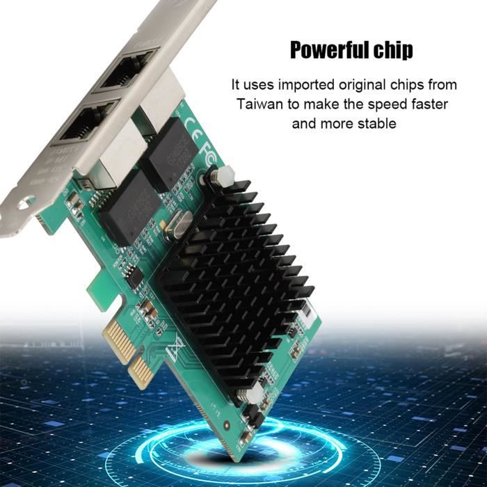 Qiilu Carte réseau Gigabit Ethernet Network Card - PCI-E Network Card ...