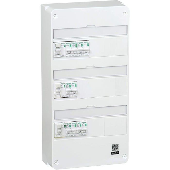 Tableau de protection électrique 3 rangées 19 modules - T3/T5 ...