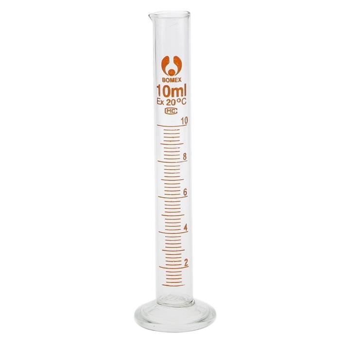 Eprouvette Graduée Verre Doseur Forme Cylindre Verre Mesure pour Lab ...